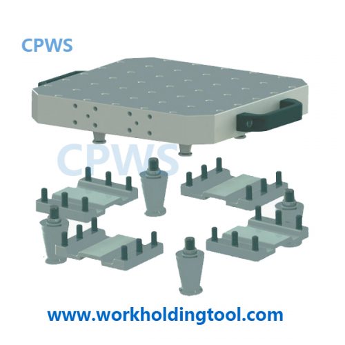 CPWS®-EROWA UPC Aluminium pallet with pre-boreholes on surface,with ...